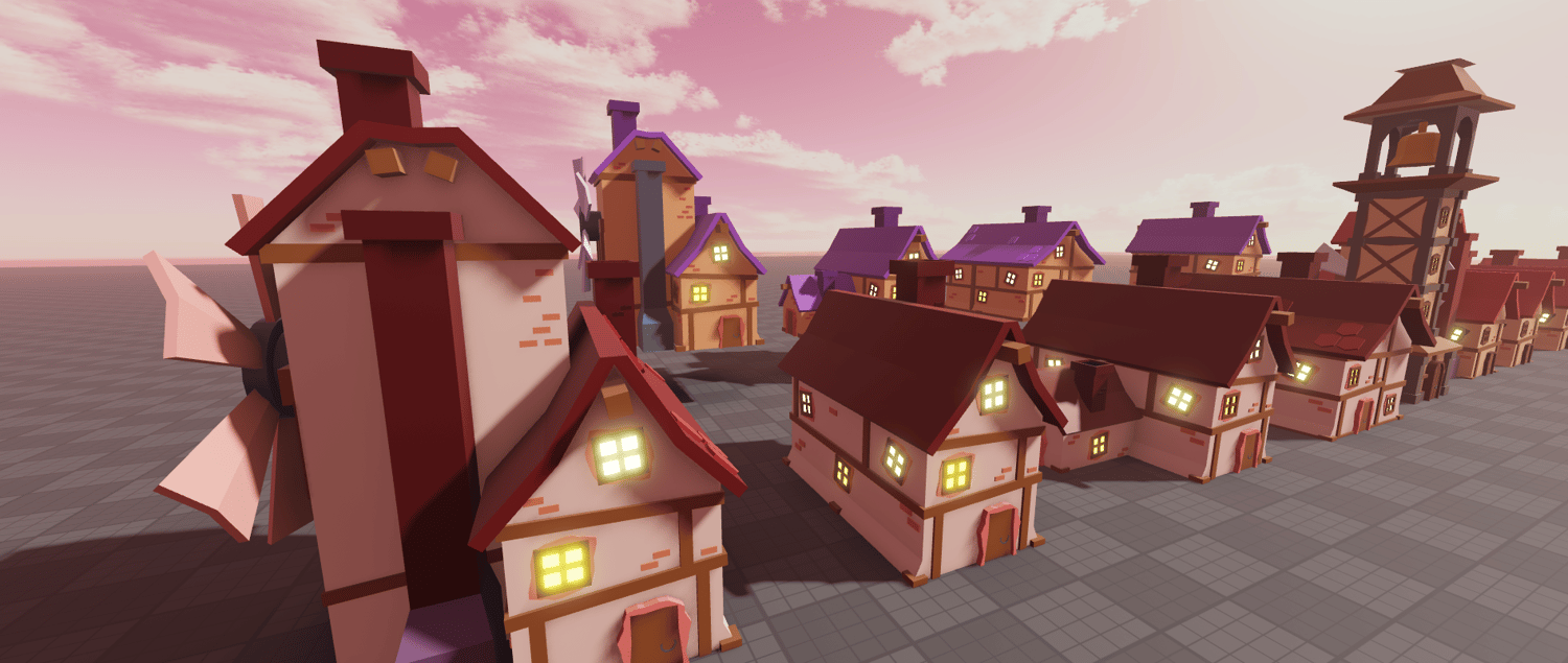 [NEW] Roblox Cartoony Village Buildings & Props Pack
