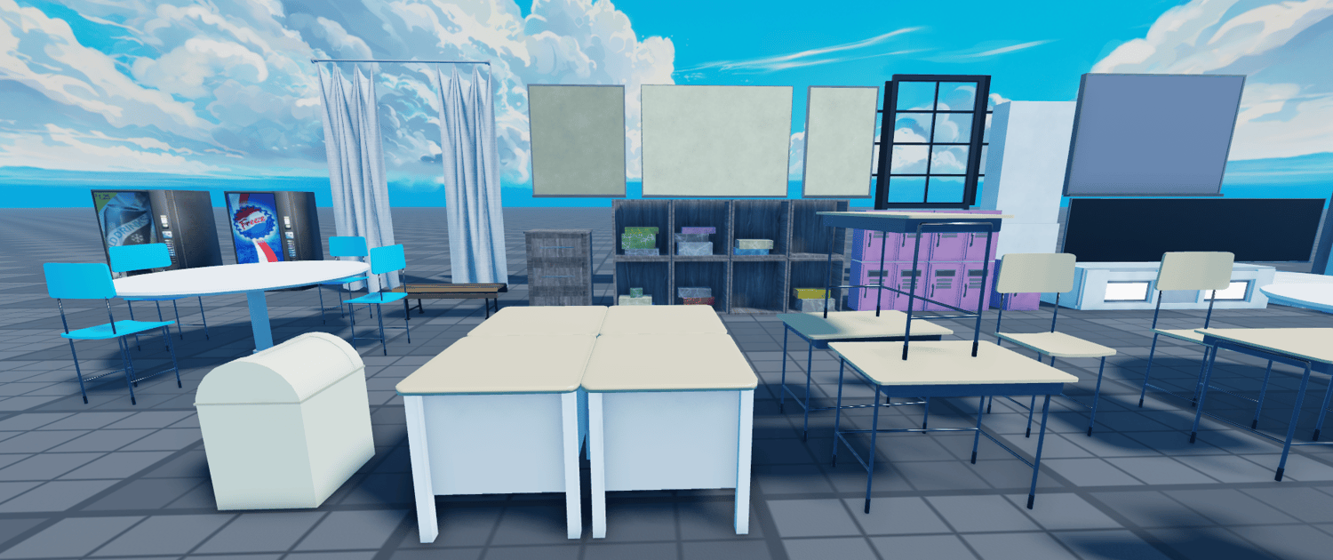 Ultimate Roblox School Assets Pack – Classrooms, Lockers, Cafeteria ...