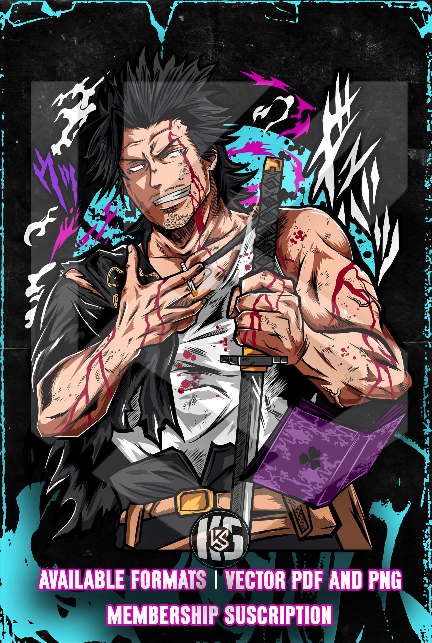 Anime Vector – Yami Sukehiro (Black Clover) 🌌🔥 - Payhip