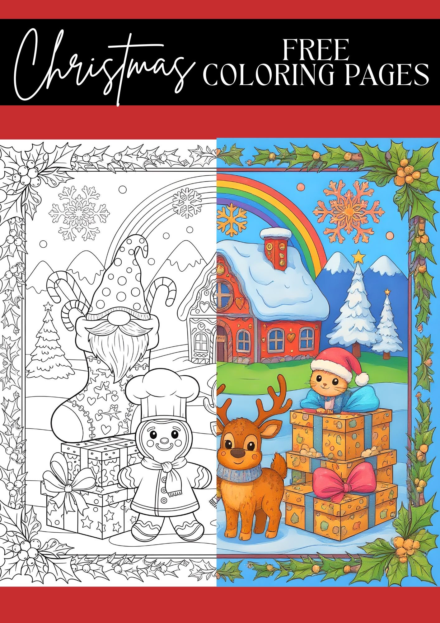 Free Christmas Coloring Pages – Festive Printable Set of 3