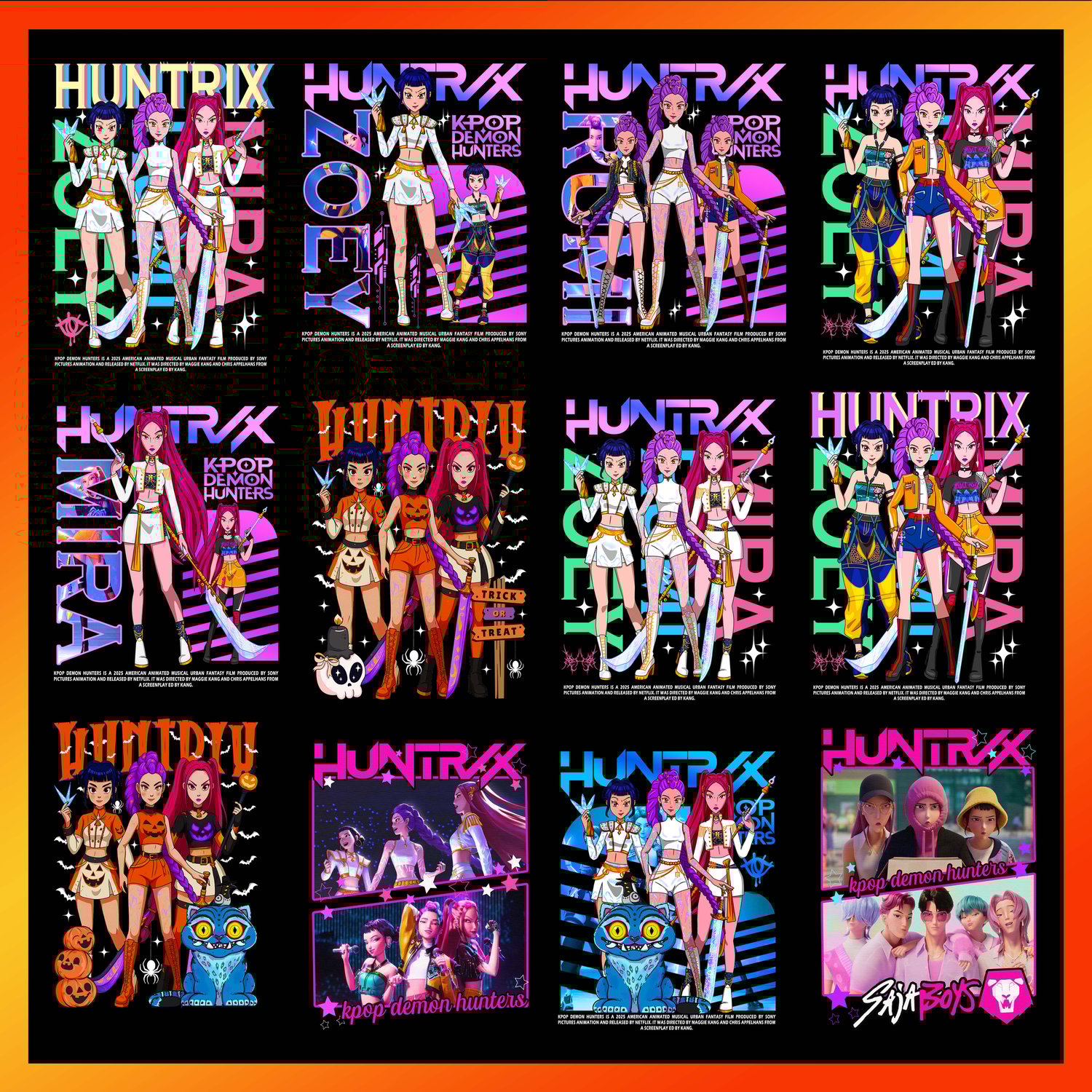 30 Huntrix Kpop Demon Hunters PNG Bundle - Payhip