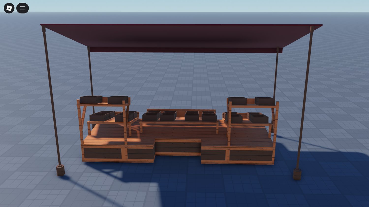 FREE Market Stall with Crates – Roblox Street & Roleplay Asset