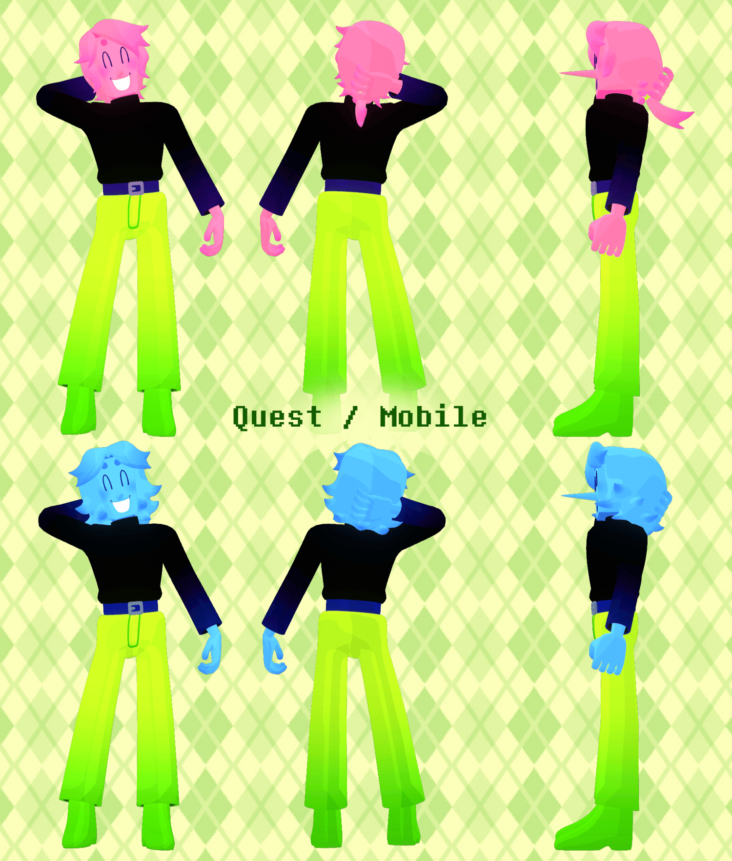Pink & Blue Addison VRChat Avatar - Deltarune - Payhip