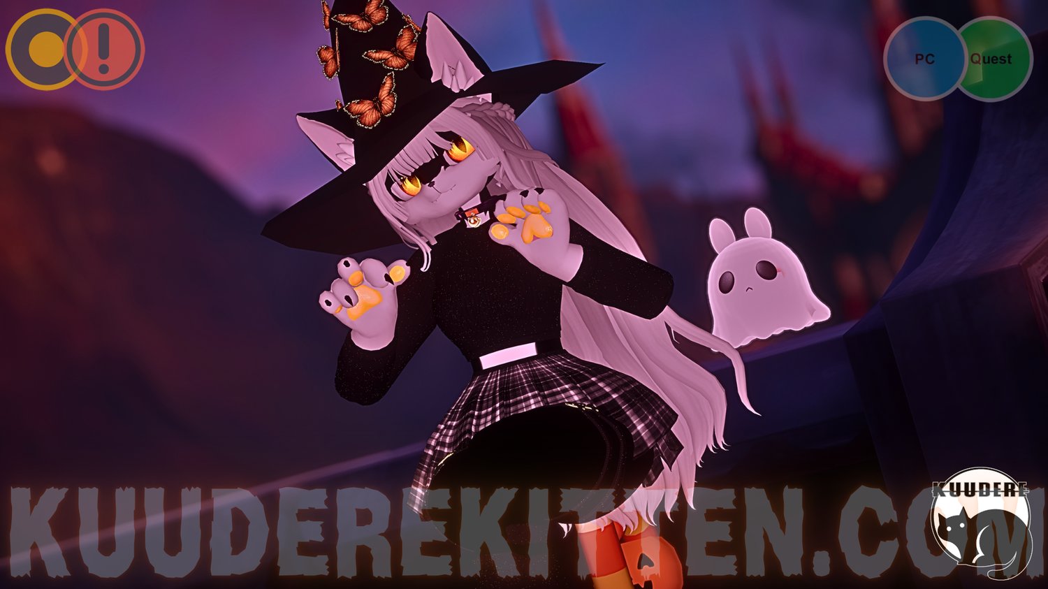 Lucky Halloween Cat Avatar [SPS][ OPTIMIZED][PC/QUEST][VRCHAT AVATAR]