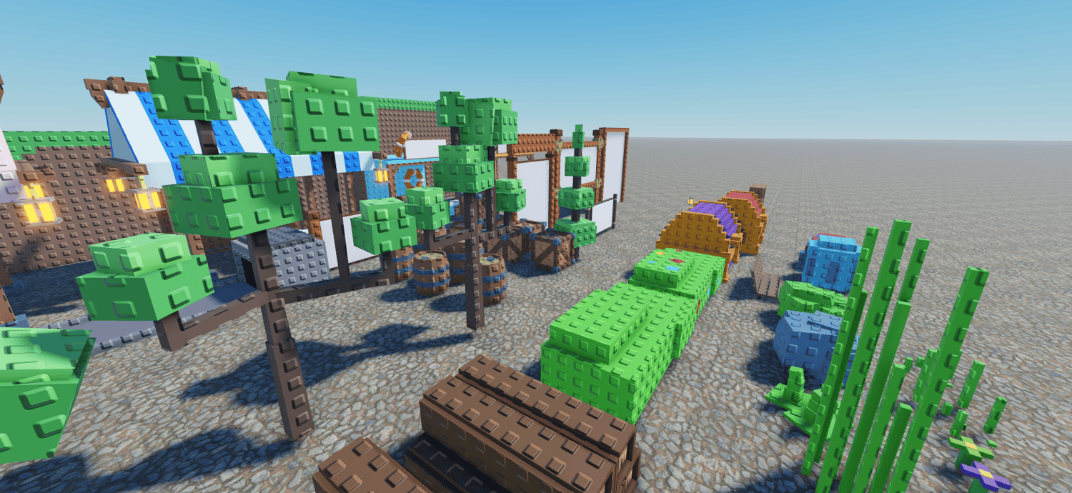 Roblox Studs Style Tropical Village Assets Pack –Adventure Environment ...