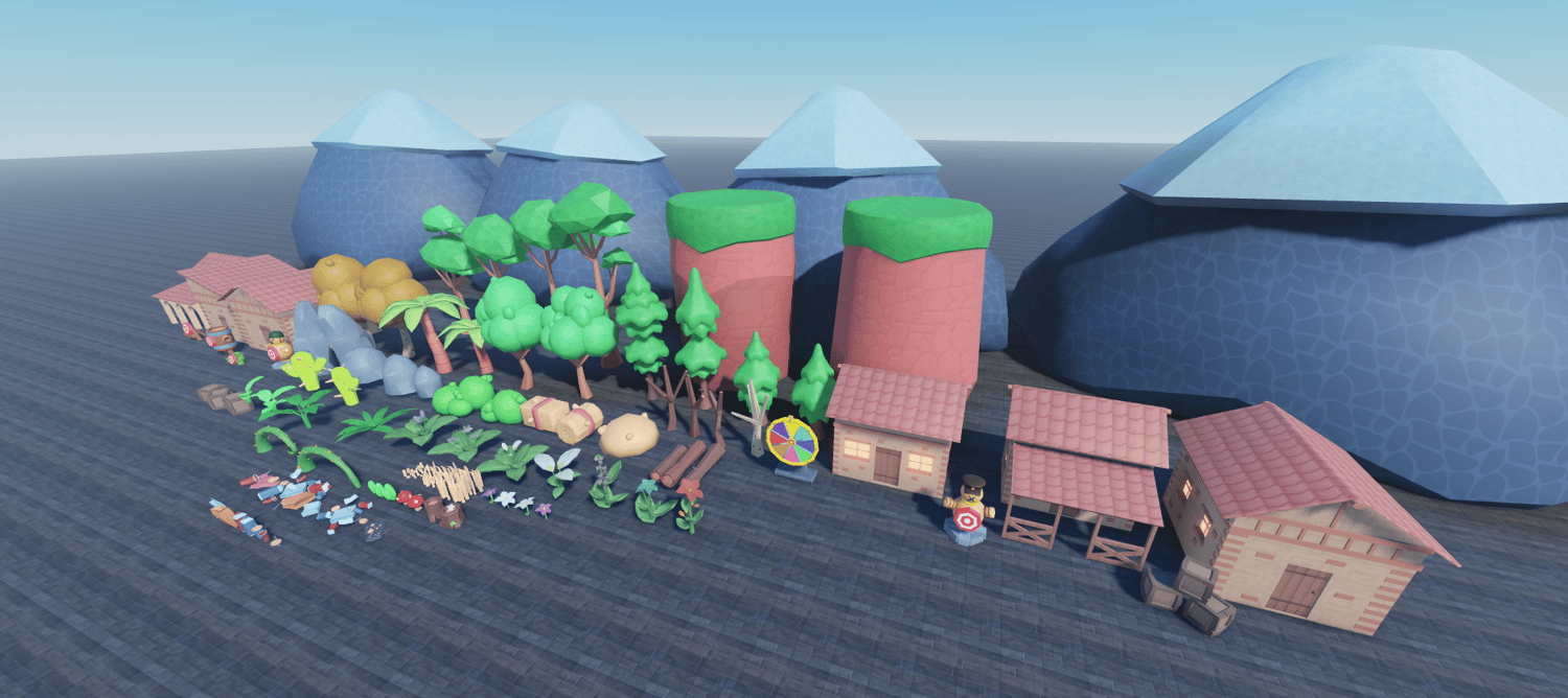 Low Poly Adventure Village: Stylized Nature & Props Pack