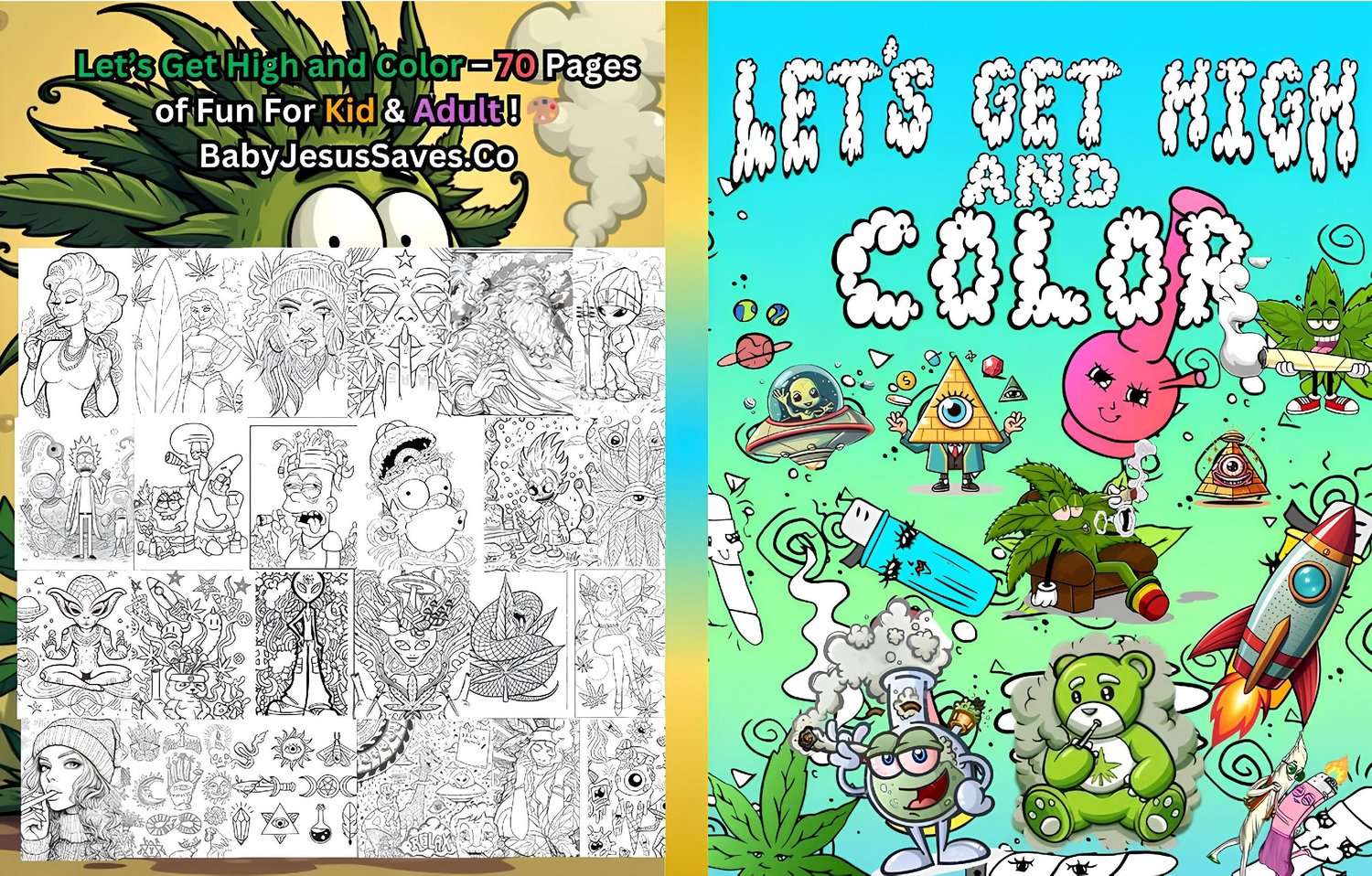 🌿 Let Get High and Color – 70 Pages 🌿 Relax & Unwind Free Cover PDF ...