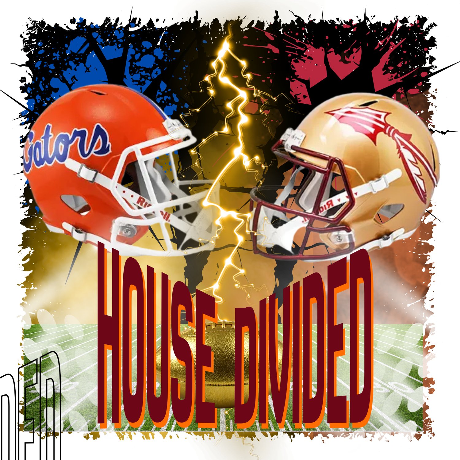 House Divided Rivalry Football Teams Digital Design - Payhip
