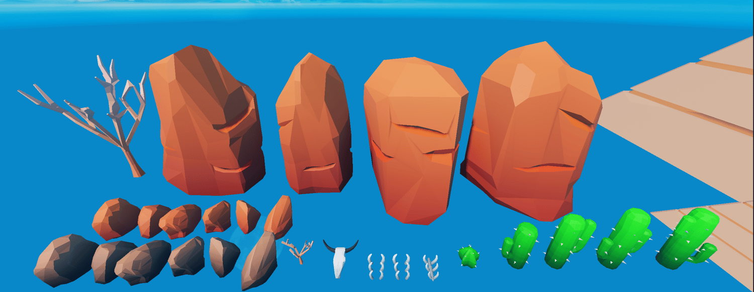 Stylized Roblox Desert Nature & Building Assets Pack