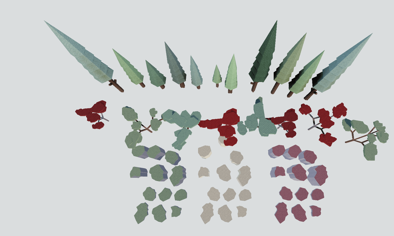 Stylized Low-Poly Terrain Nature Assets Pack for Roblox