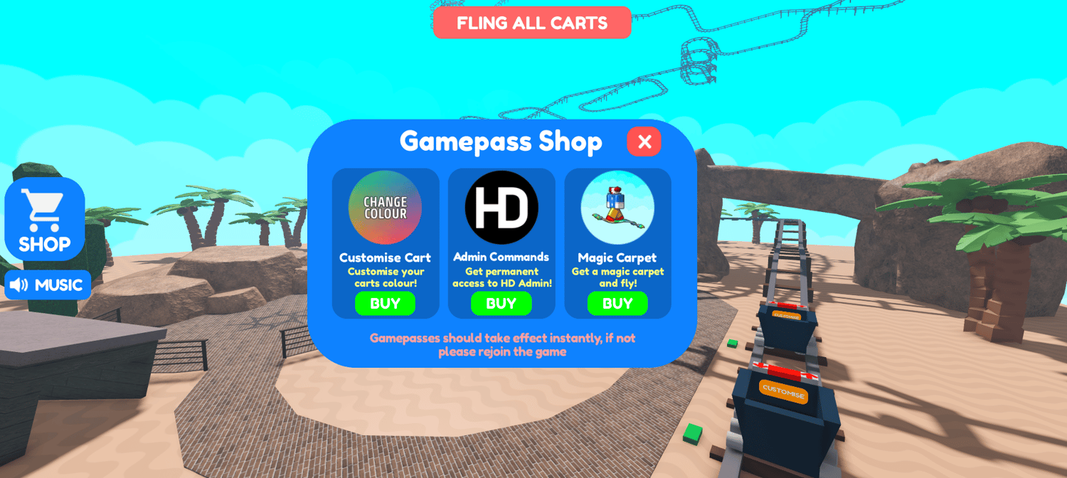 [SCRIPTED] Roblox Cart Ride Obby Template Game