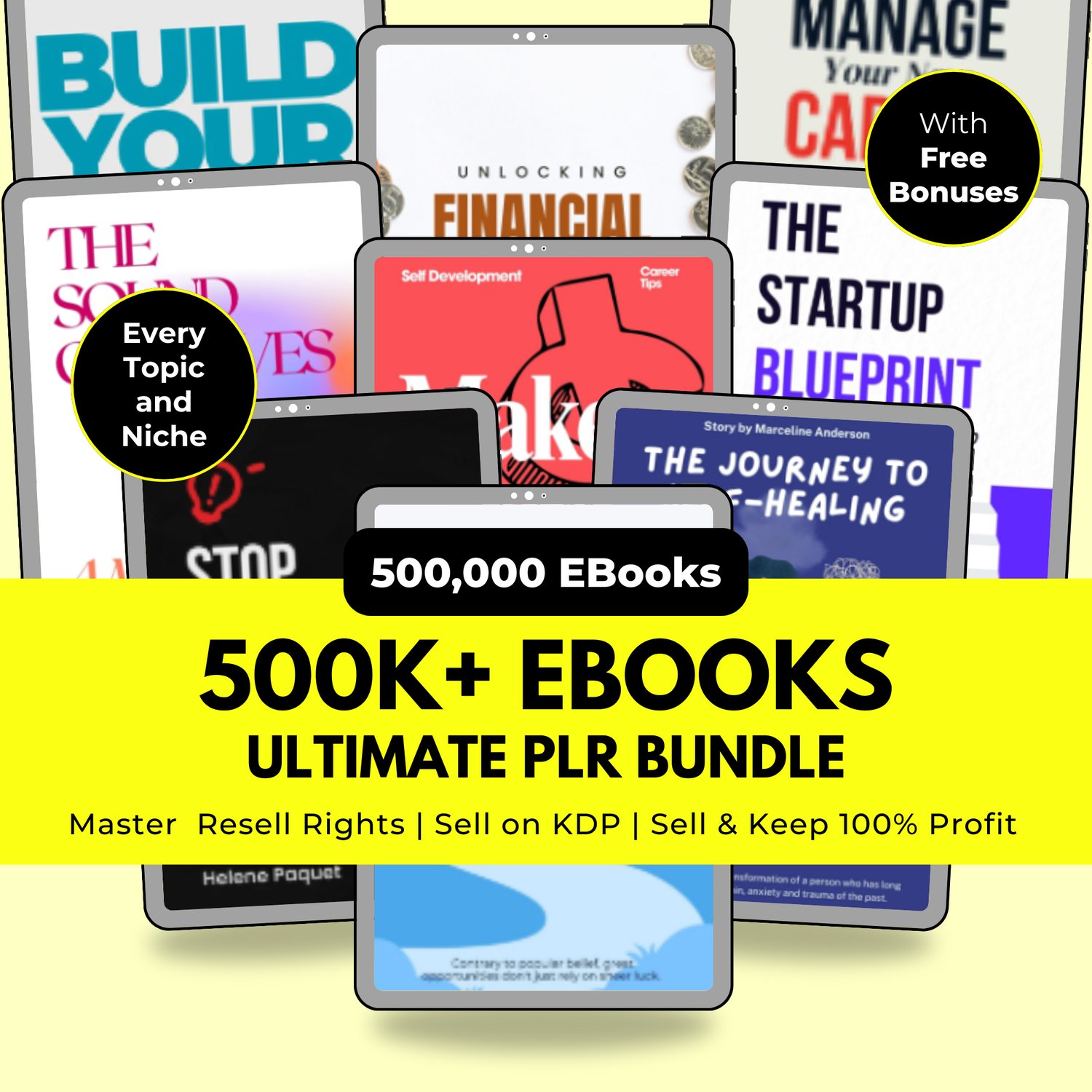 500,000 eBooks Mega PLR Bundle: Ready-to-Use eBooks (Digital Download ...