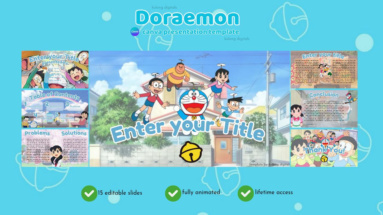 doreamon canva presentation template - Payhip