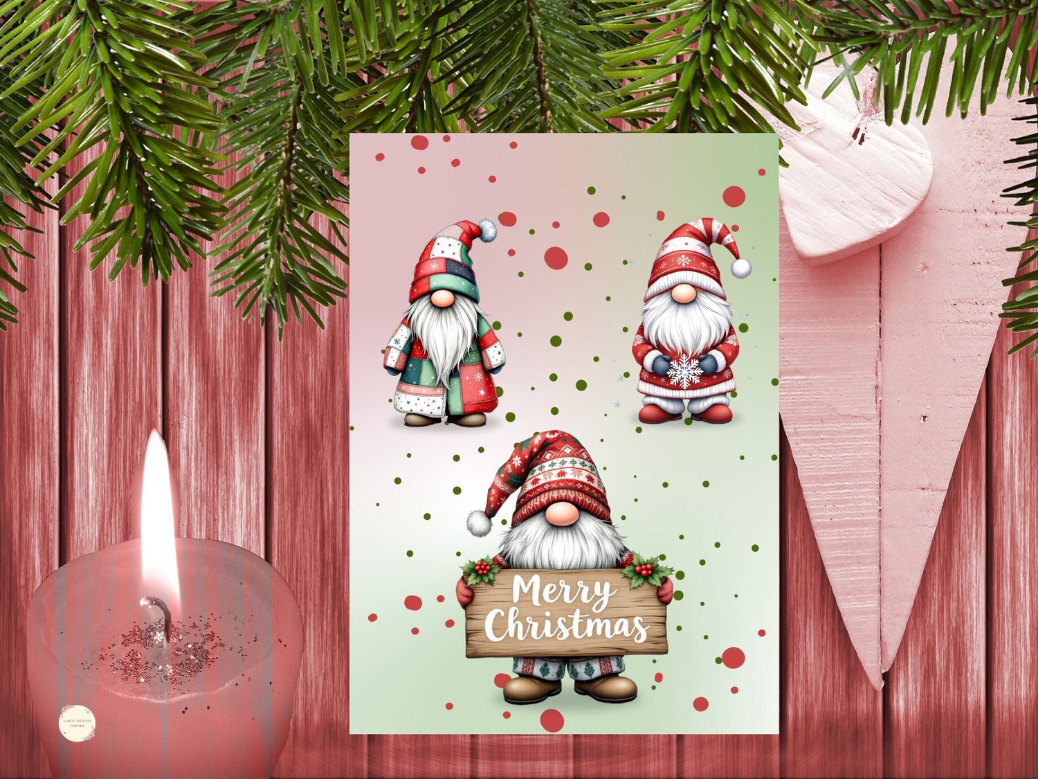 Whimsical Gnomes Christmas Card – Printable Holiday Greeting Card - Payhip