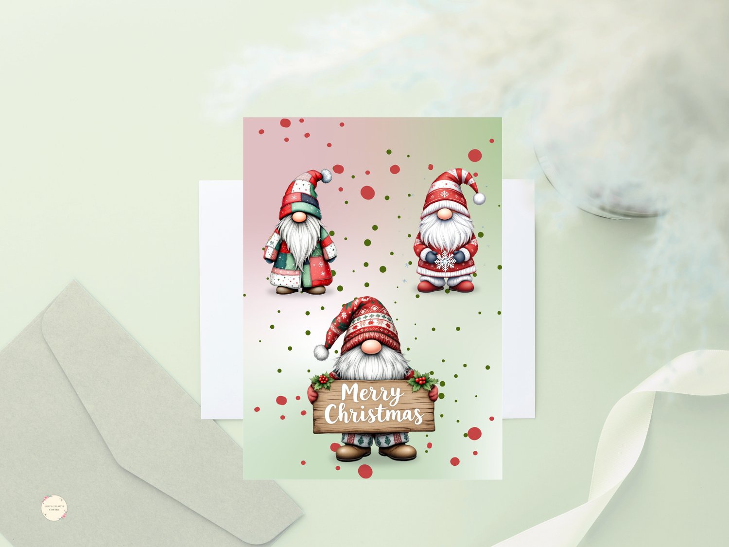 Whimsical Gnomes Christmas Card – Printable Holiday Greeting Card - Payhip
