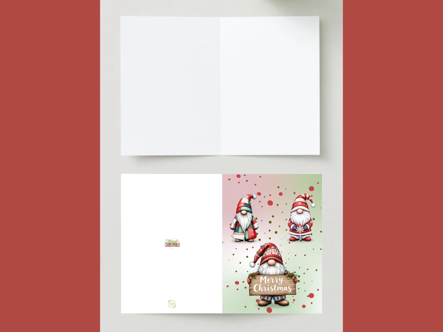 Whimsical Gnomes Christmas Card – Printable Holiday Greeting Card - Payhip