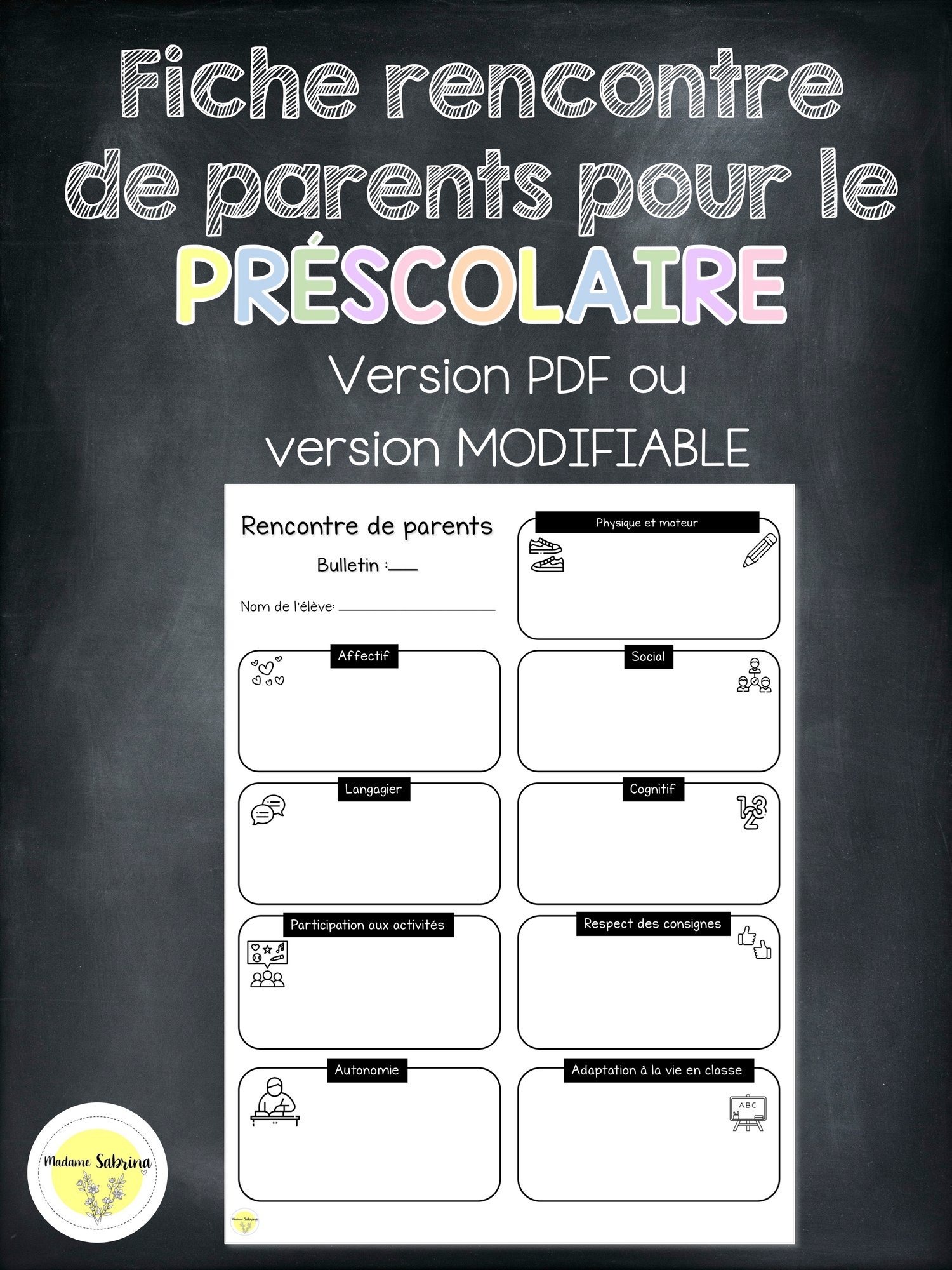 Fiche individualisée pour les rencontres de parents (version ...