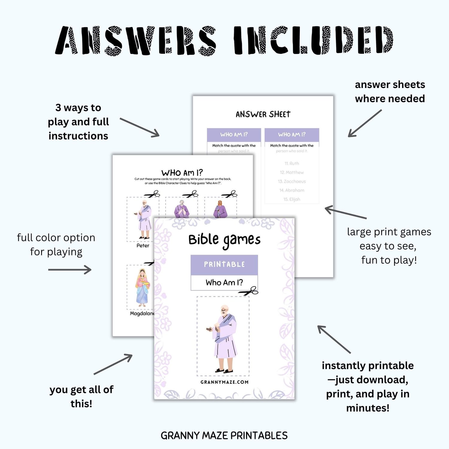 Who Am I? Bible Game
