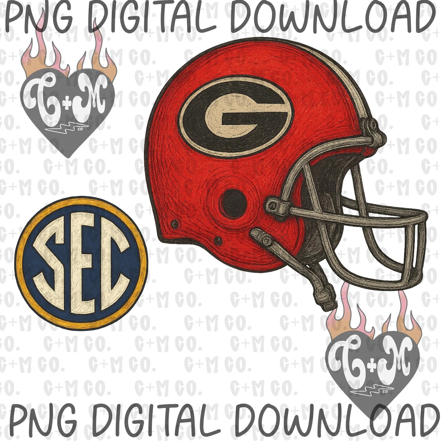 Red Football Helmet PNG | Southern Game Day Sublimation Design | SEC Team Digital Download - Payhip