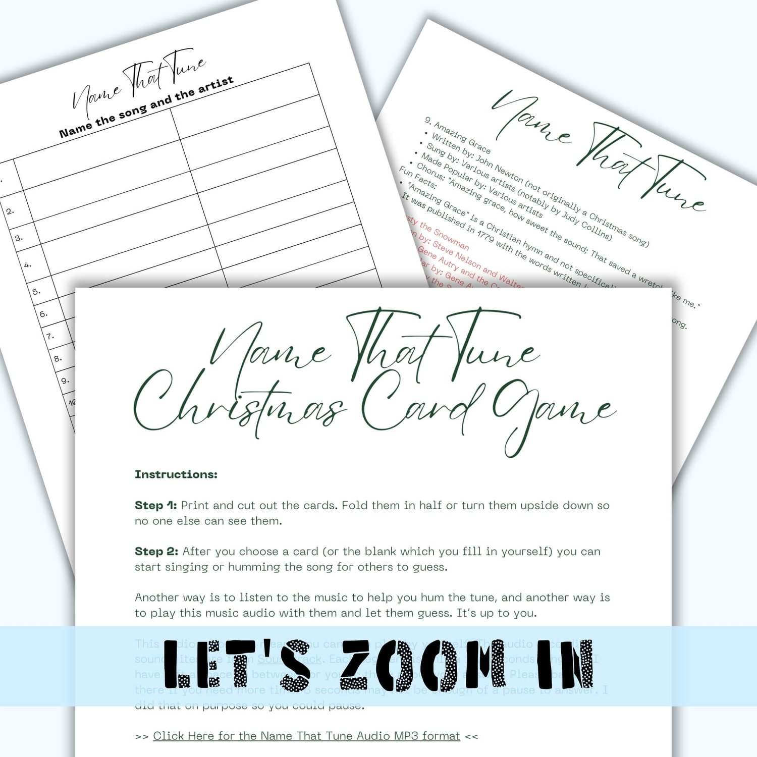 Christmas Name That Tune: Card Edition