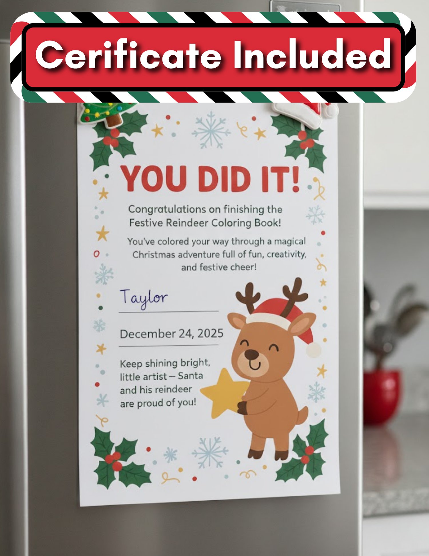 Printable Reindeer Coloring & Activity Pages - Payhip