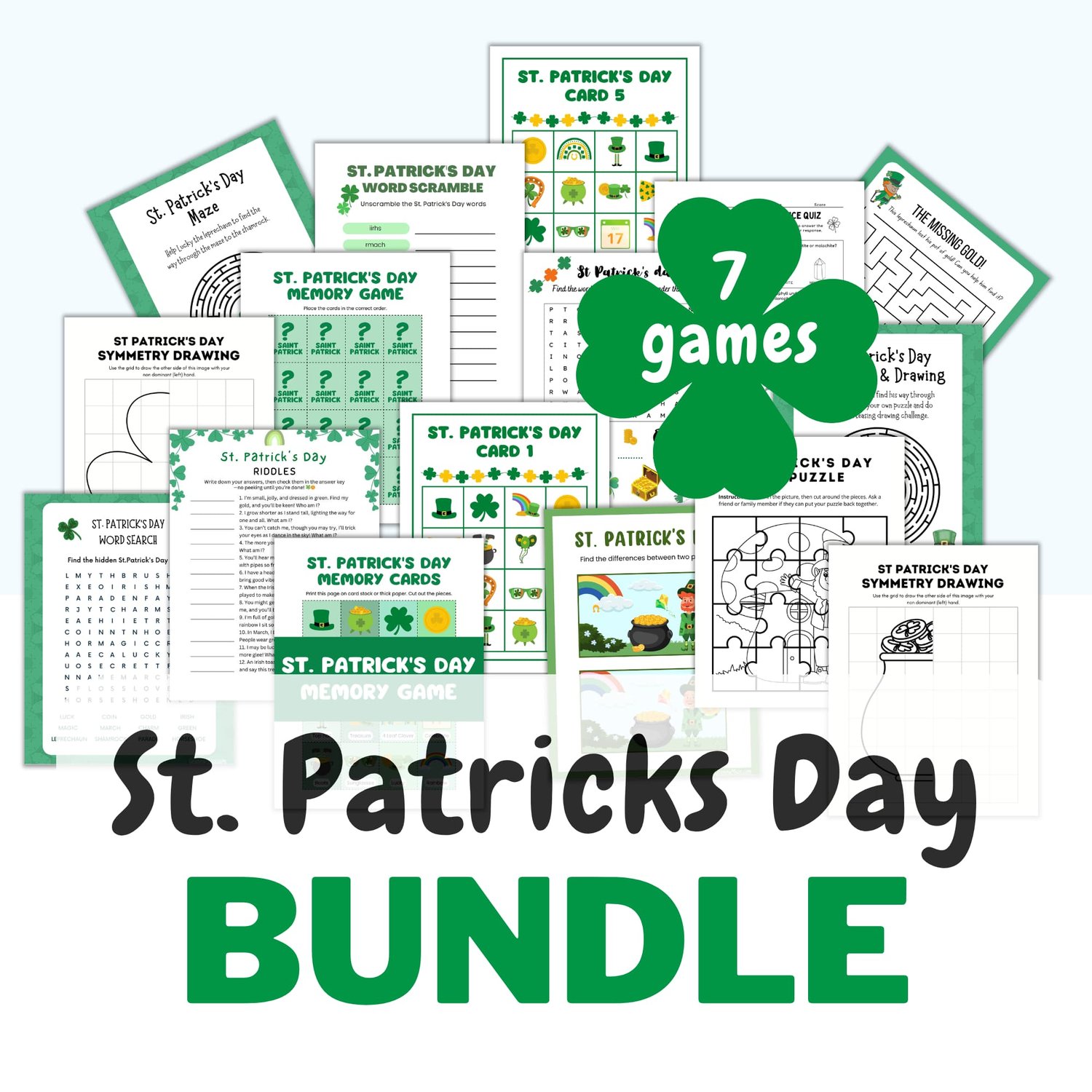 St. Patrick’s Day Printable Games Bundle – Best Deal!