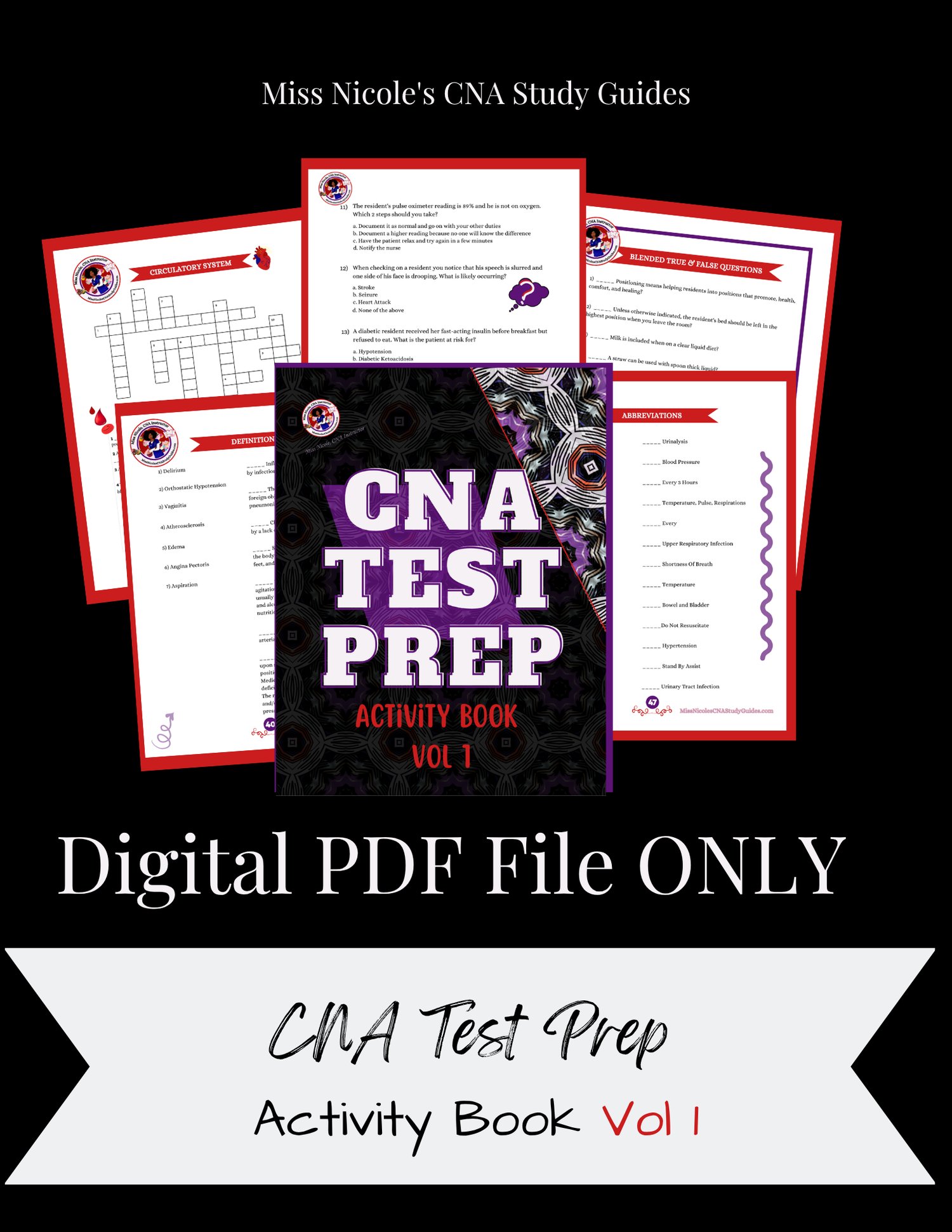 CNA Test Prep Activity Book Vol 1