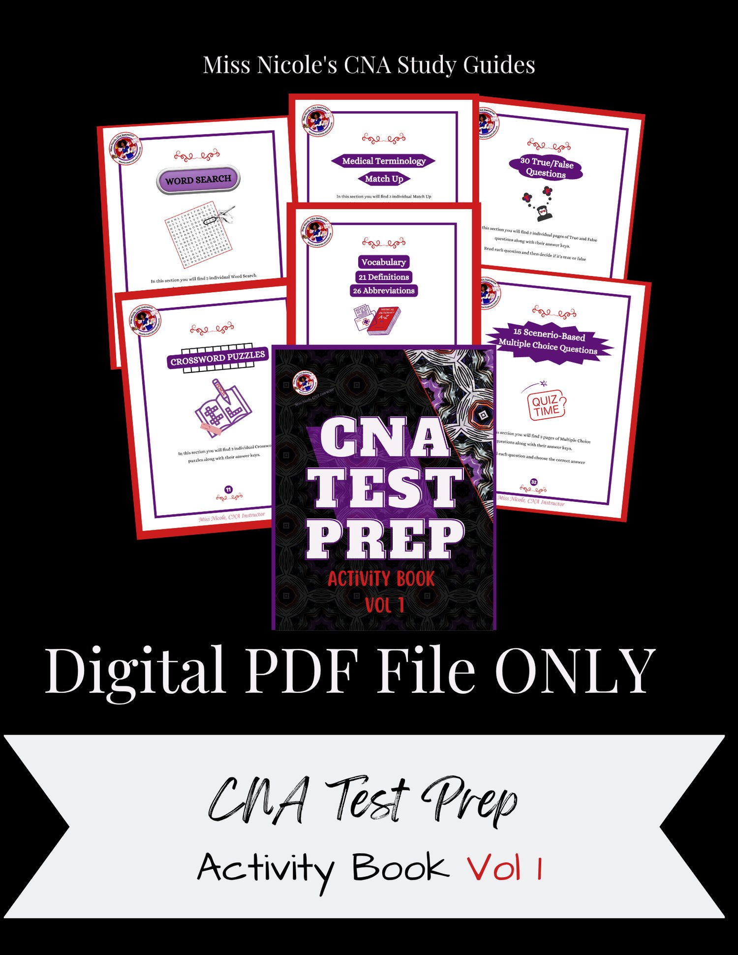 CNA Test Prep Activity Book Vol 1