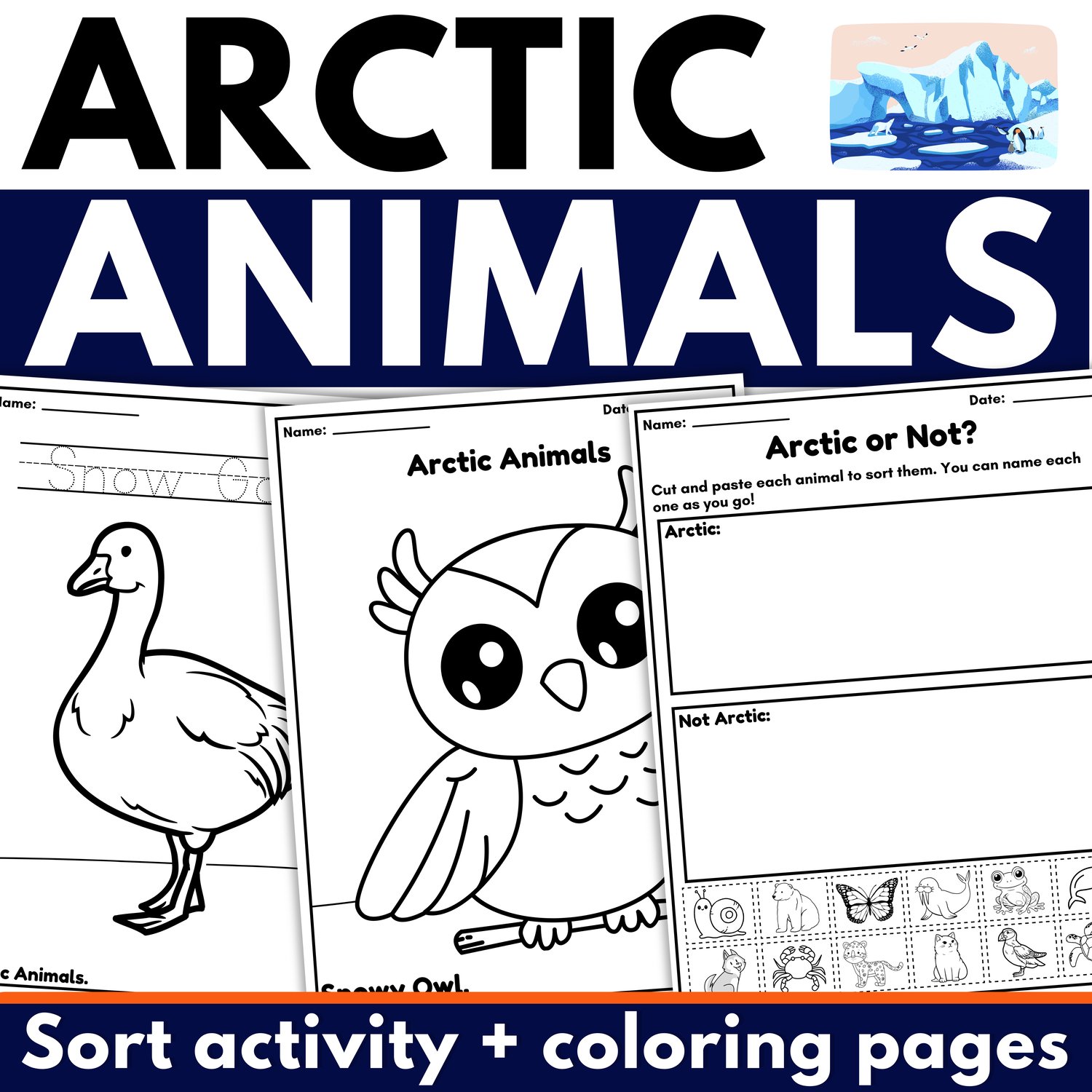 Arctic animals preschool activities Printables Crafts - Payhip