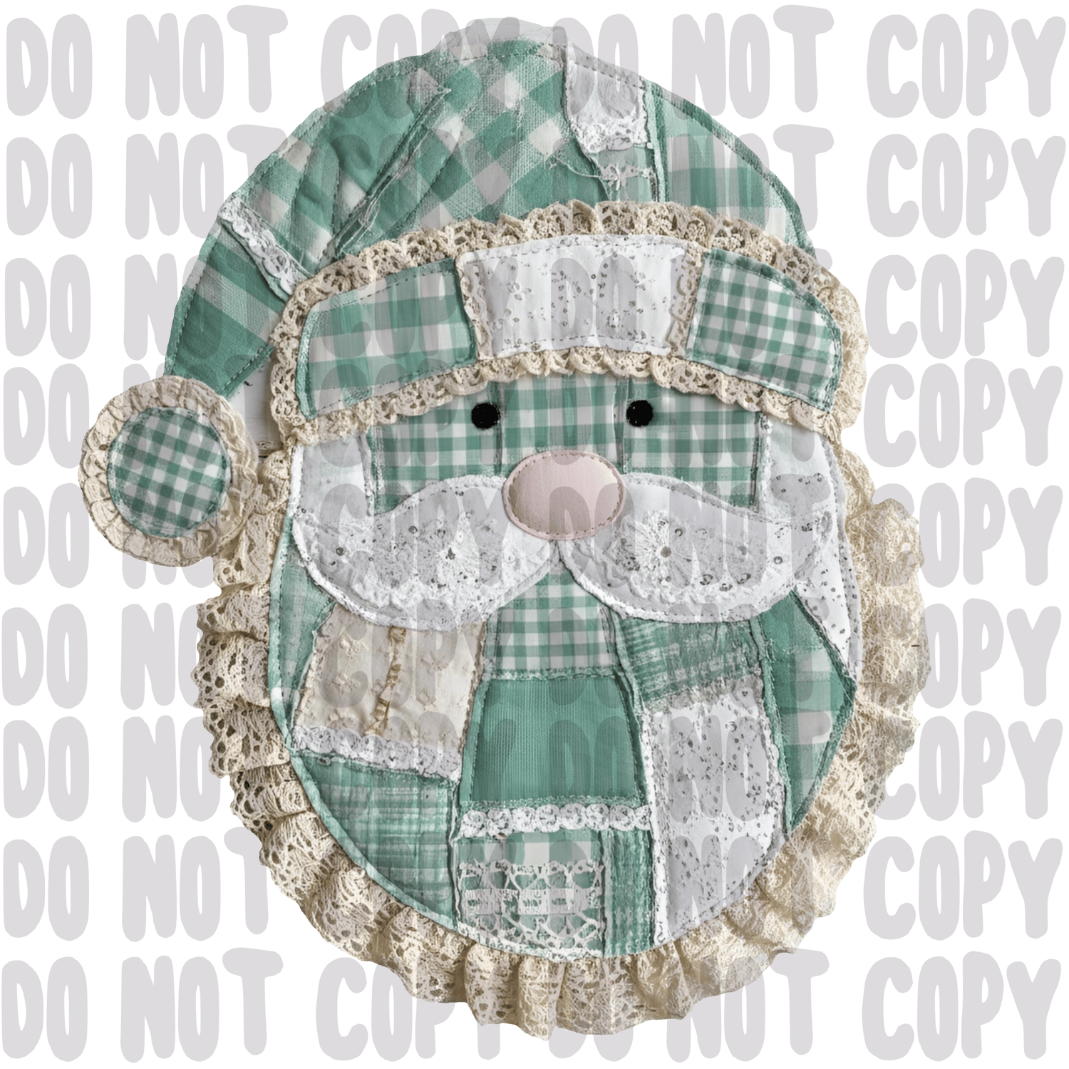 Teal Santa Quilt PNG/Clipart - Payhip