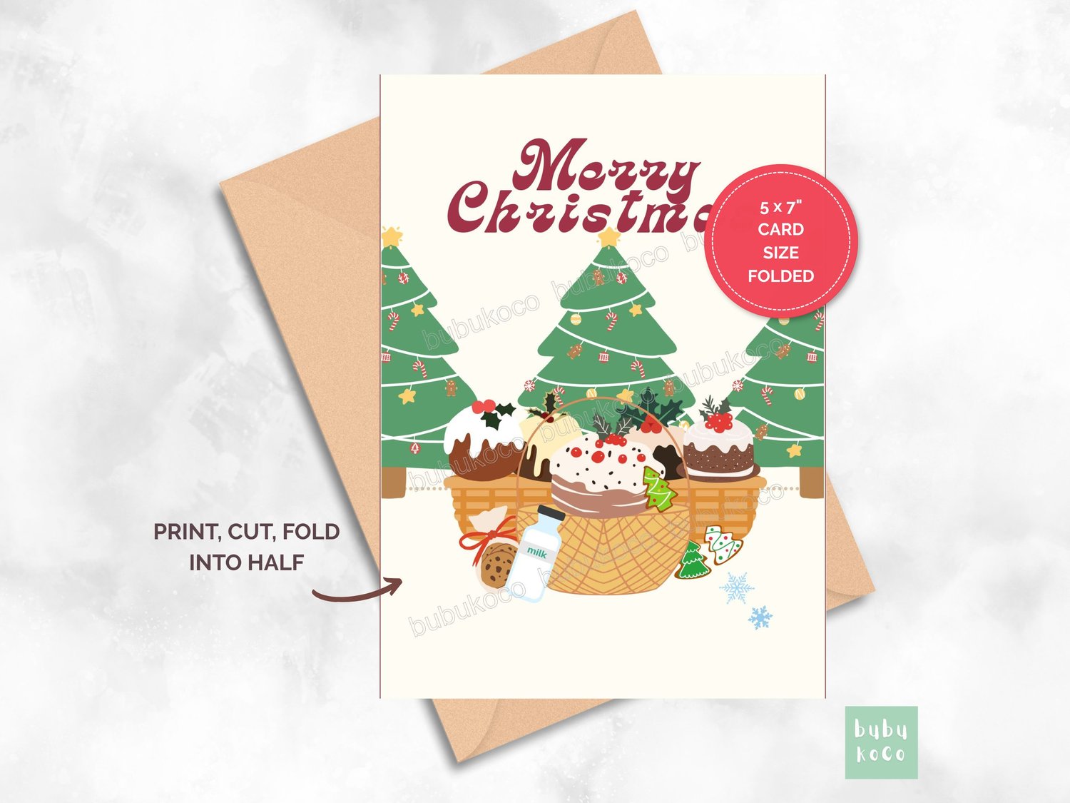 Haphazard Xmas Pudding Greeting Cards - Payhip
