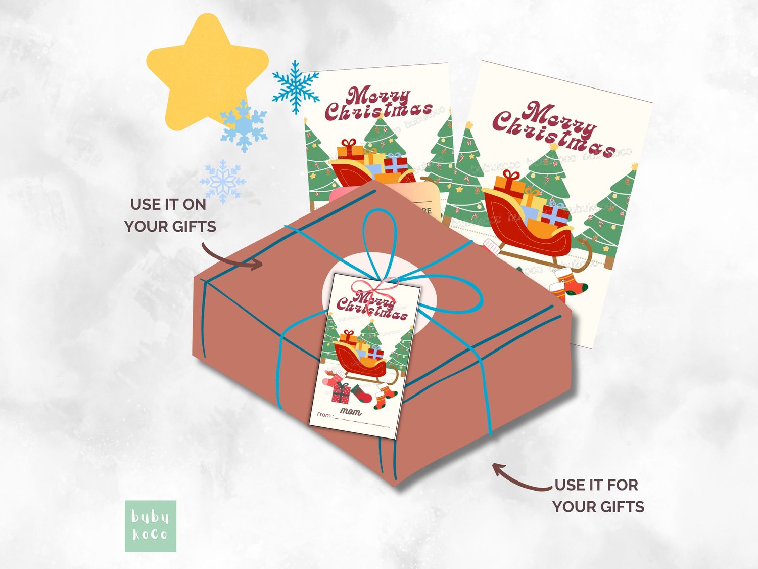 Haphazard Xmas Sleigh Gift Card Holder - Payhip