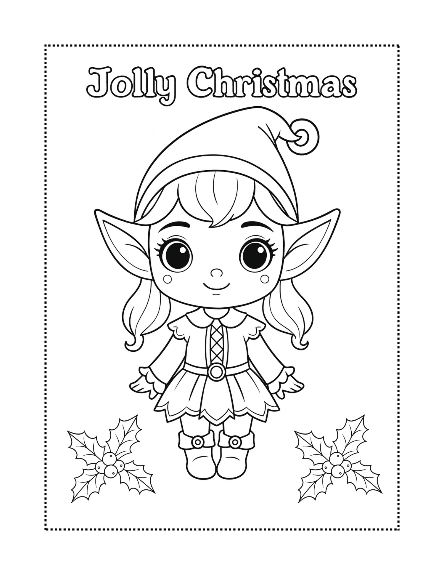 Jolly Christmas Kids Coloring Book: Festive Holiday Fun 🎅🎄 ️🦌🤶 - Payhip