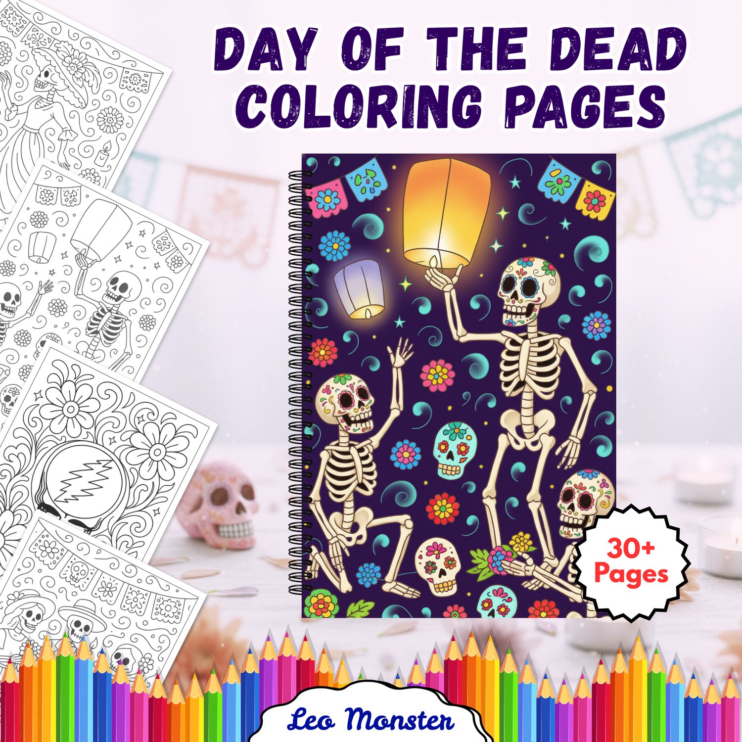 30 Day of the Dead Coloring Pages - Payhip
