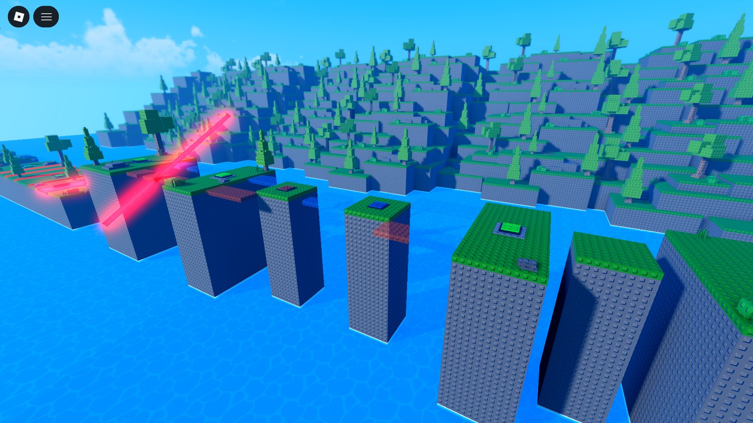 Two Obby Studs Map V1 – Roblox Low Poly Dual Obby Map