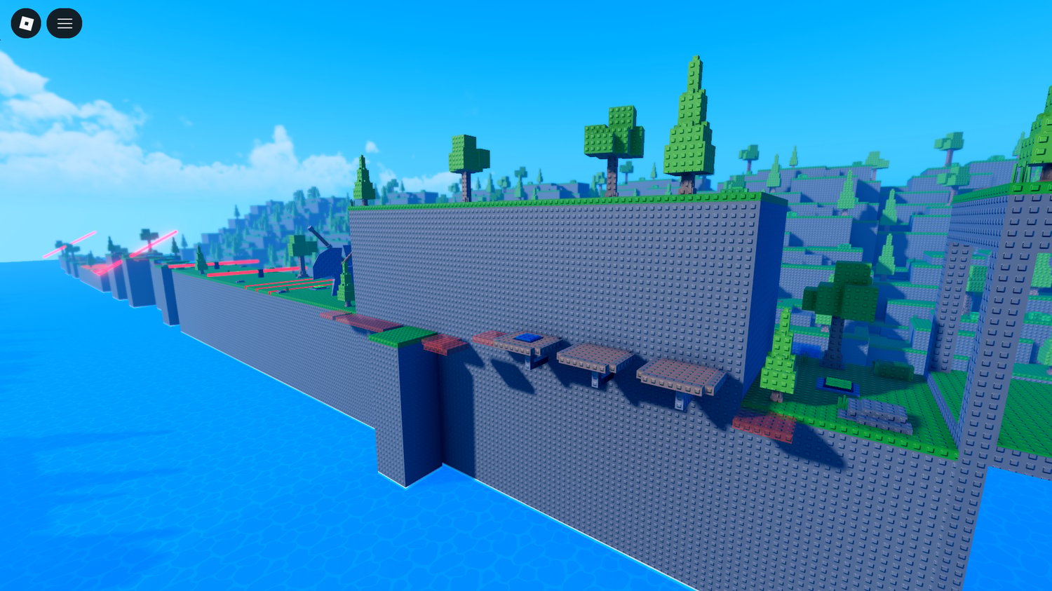Two Obby Studs Map V1 – Roblox Low Poly Dual Obby Map