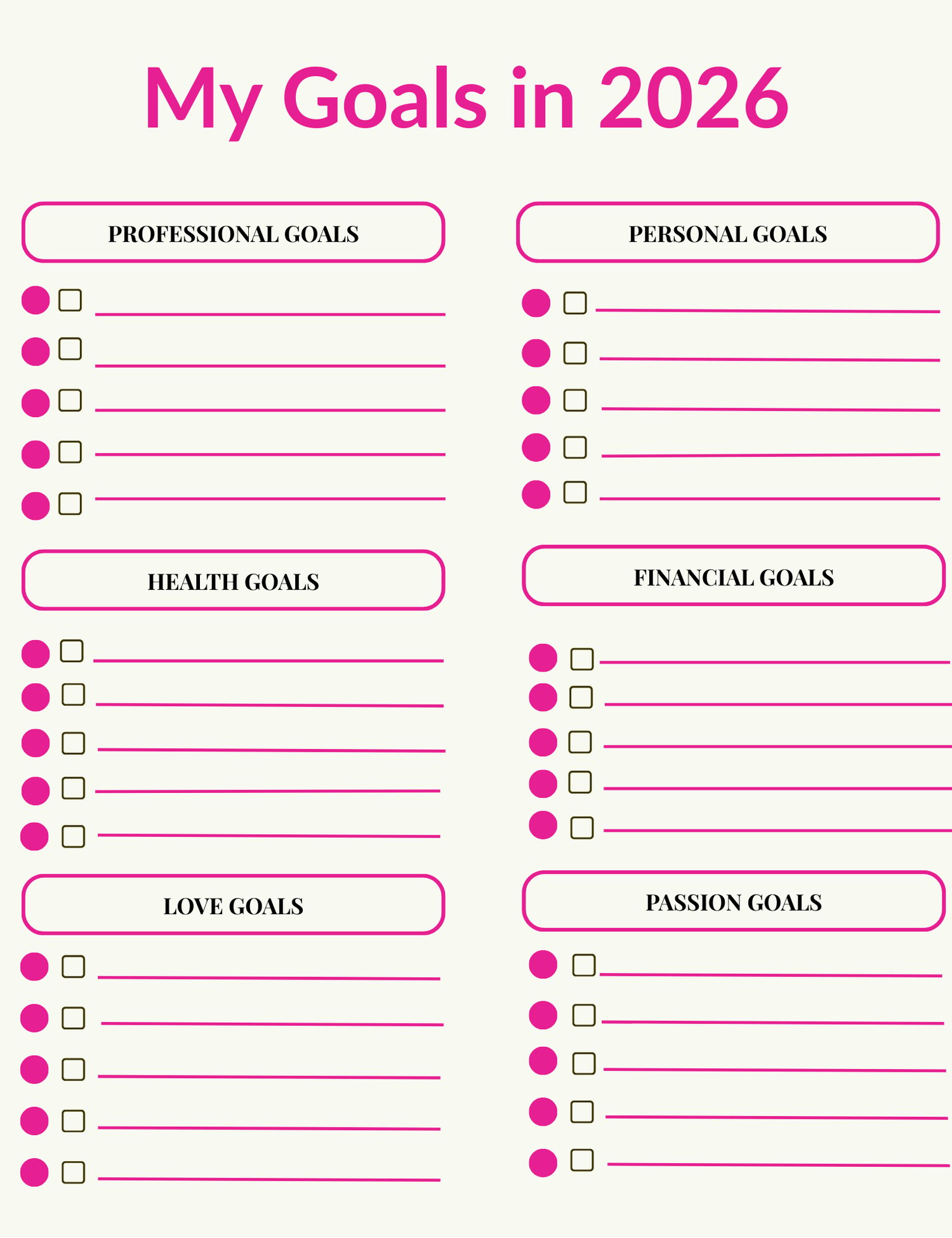 📌 2026 Yearly Goal Planner – Professional, Personal & More - Payhip