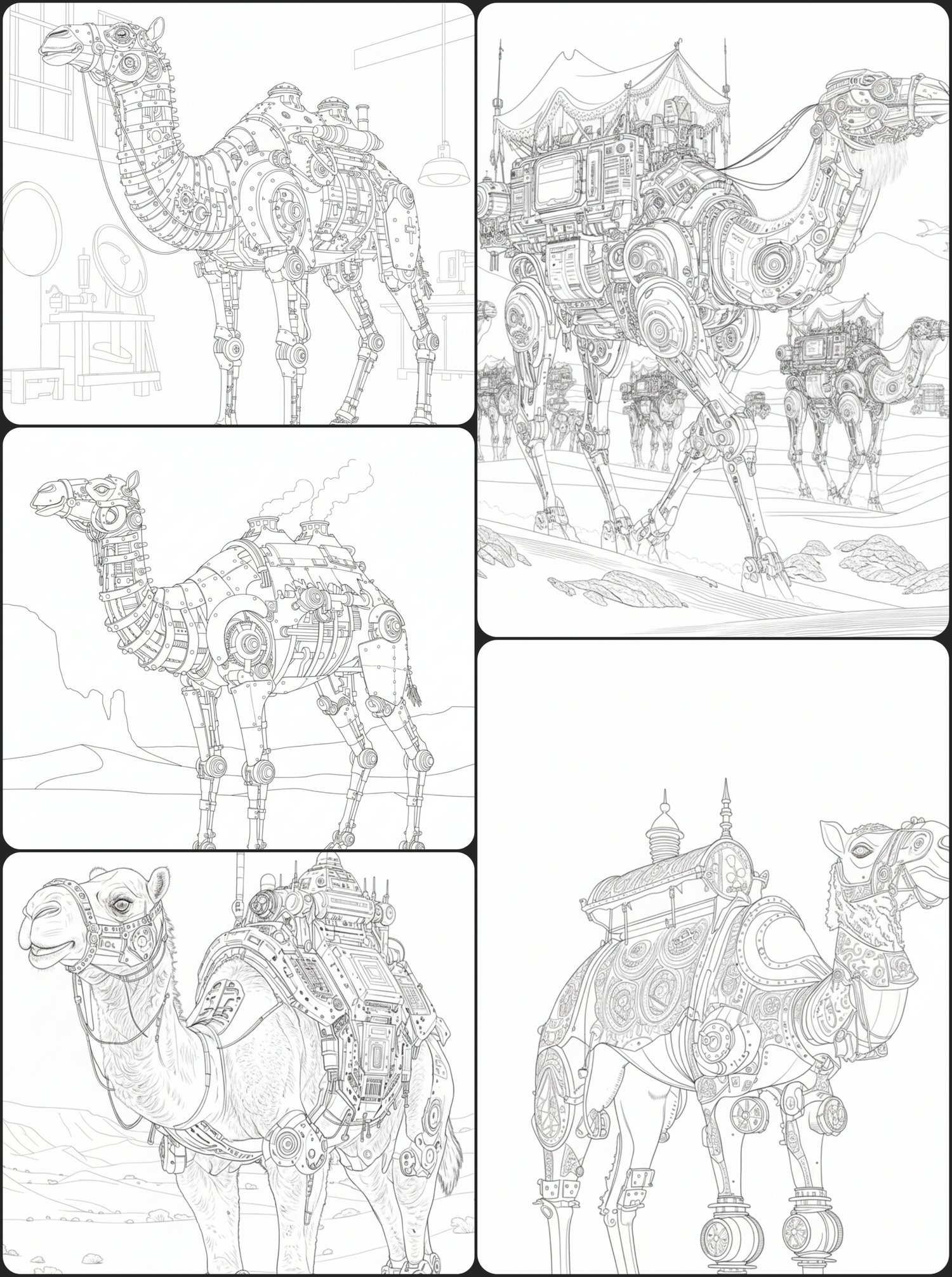 Unleash Your Imagination: Discover Unique 20 Steampunk Camel Coloring ...