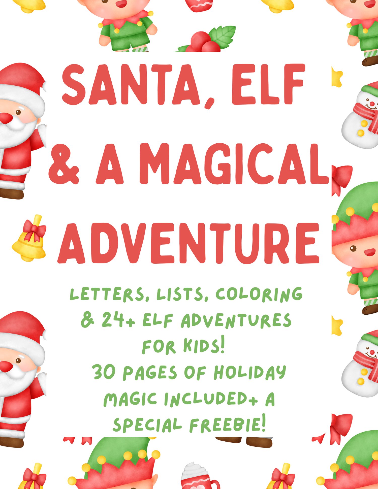 🎅🏻 Santa, Elf & A Magical Adventure – 30-Page Christmas Magic Bundle ...