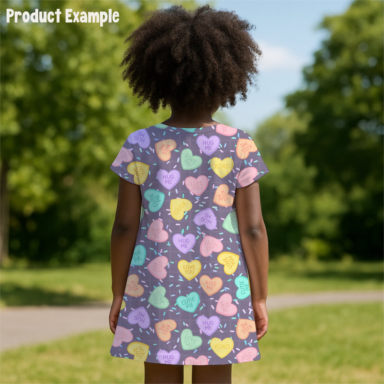 Valentine’s Day Candy Conversation Hearts Hand-Drawn Purple Seamless ...