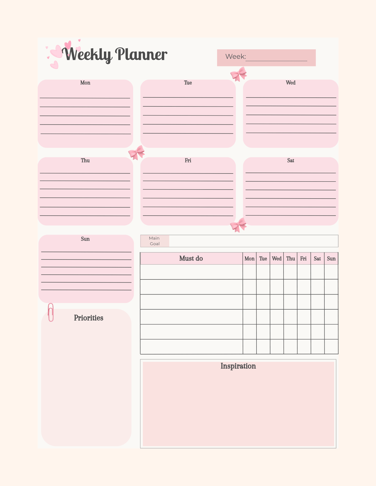 “All-in-One Digital Planner | Pastel Pink | Habit, Budget, Wellness ...