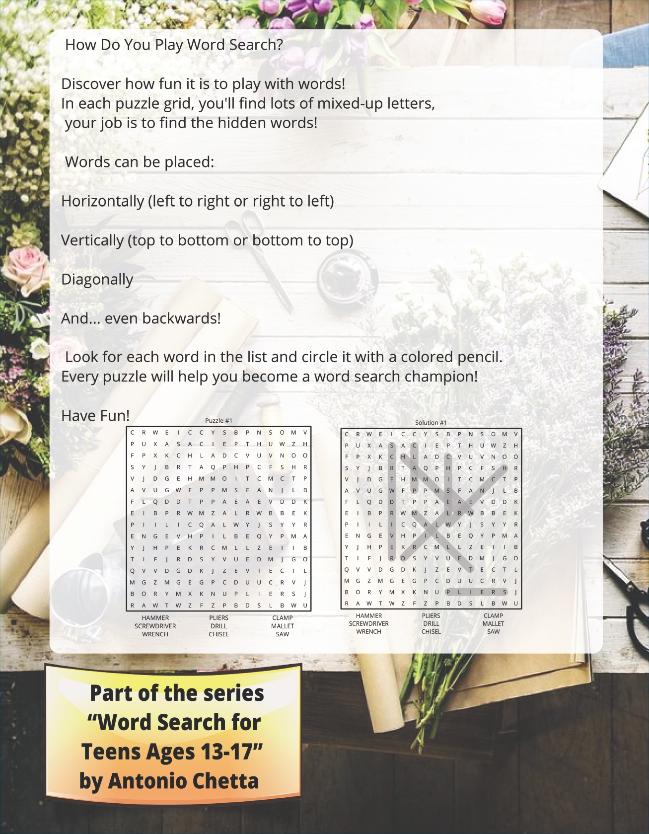 Tools and Gadgets: Word Search Puzzle for Teens Ages 13-17- Printable ...