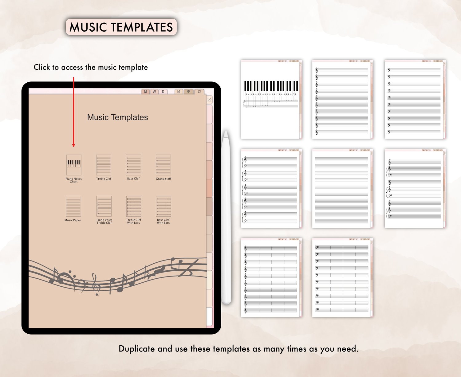 Digital Notebook Goodnotes, Notability Notebook, Digital Notes Template ...