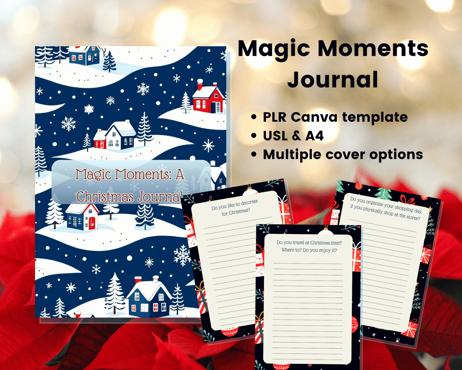 Magic Moments: A Christmas Reflection Journal – Canva Template (PLR ...