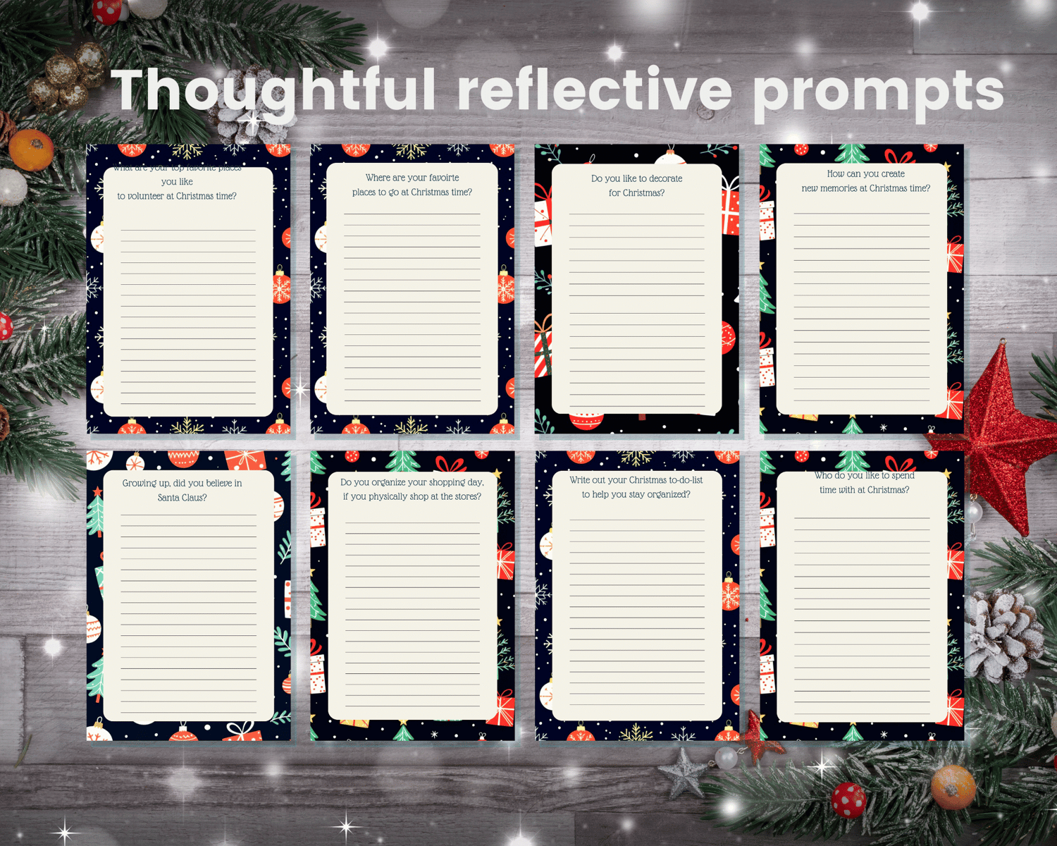 Magic Moments: A Christmas Reflection Journal – Canva Template (PLR ...