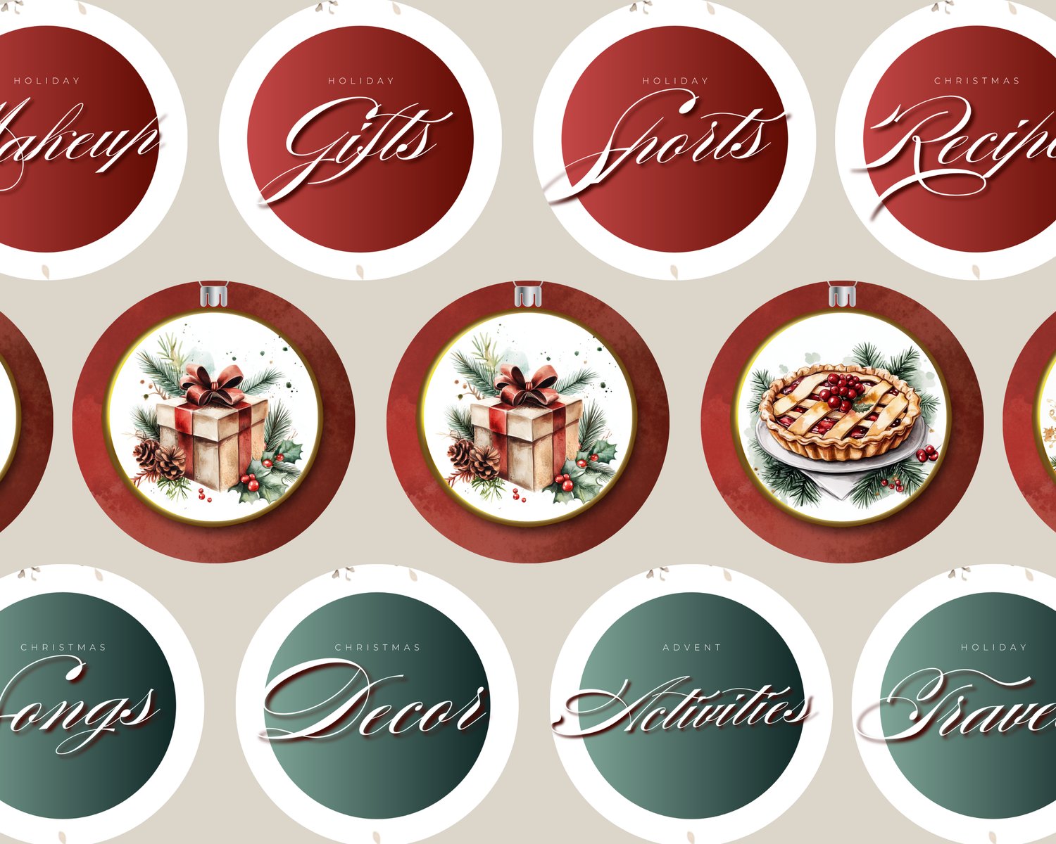 Luxury Christmas Instagram Highlight Covers • 30 Elegant Holiday Canva ...
