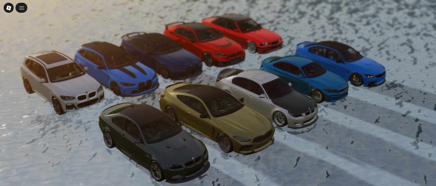Roblox BMW Vehicle Pack – 10 High-Quality Working Cars Collection