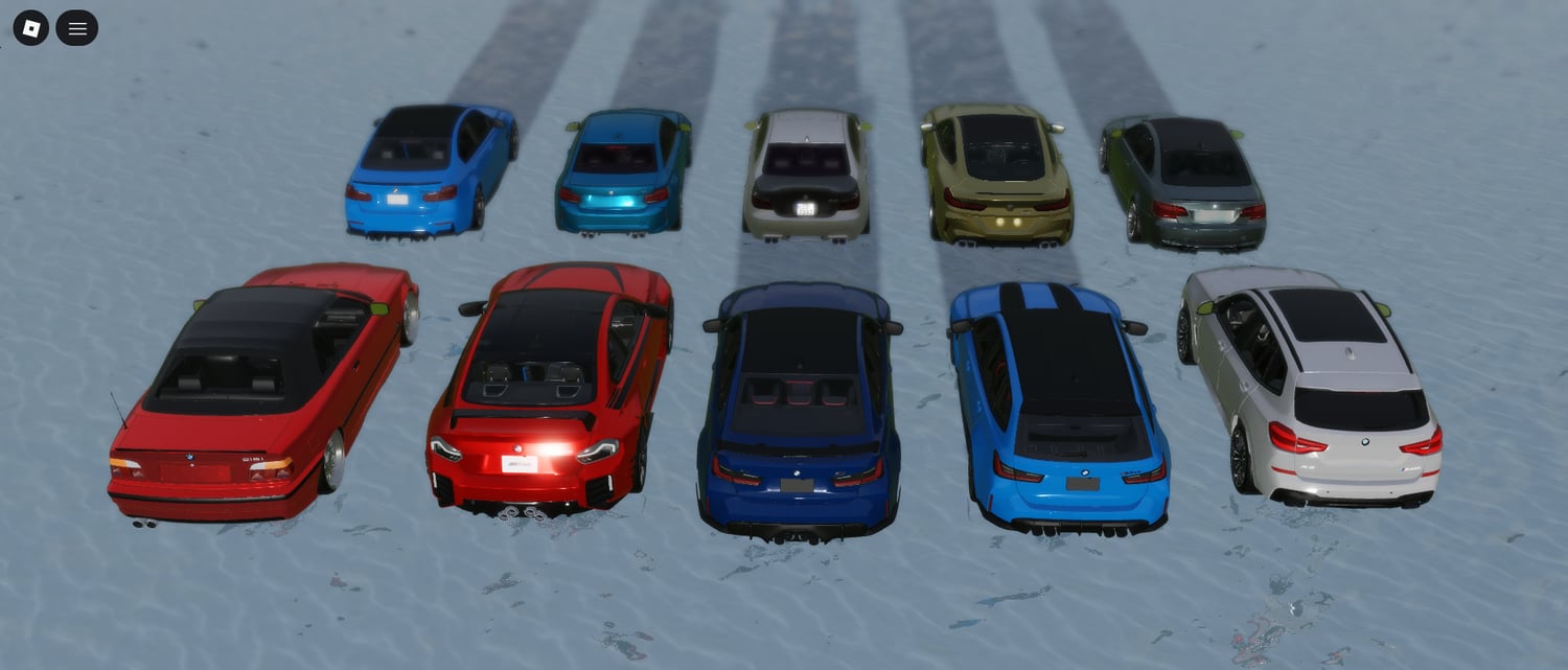 Roblox BMW Vehicle Pack – 10 High-Quality Working Cars Collection