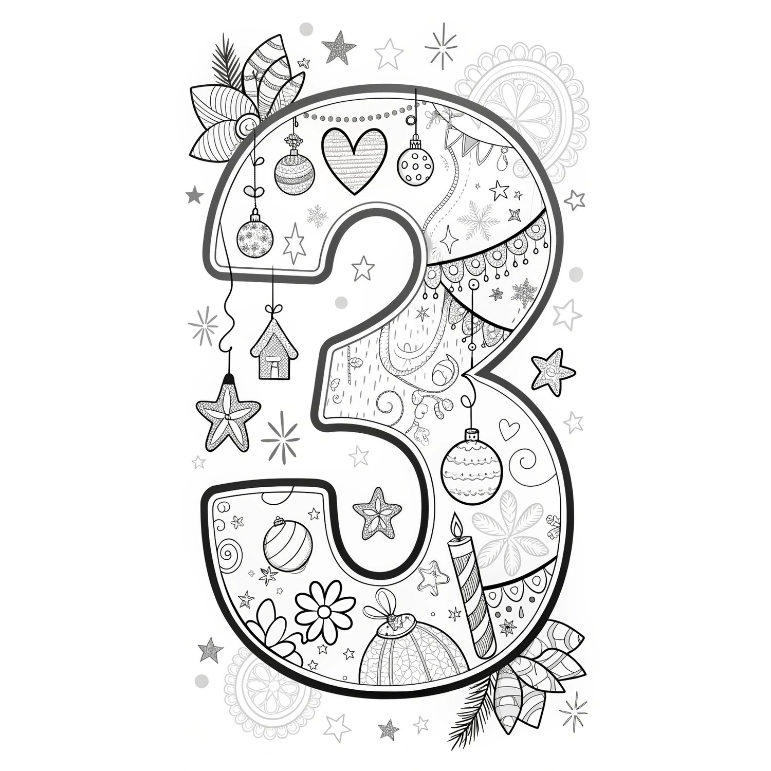 Christmas & Holiday Number Coloring Book 1–50 for Toddlers & Kids – Fun ...