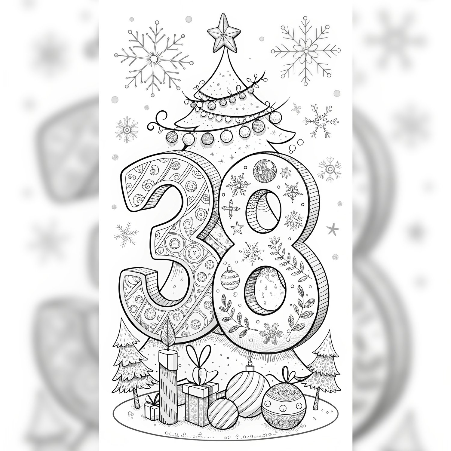 Christmas & Holiday Number Coloring Book 1–50 for Toddlers & Kids – Fun ...